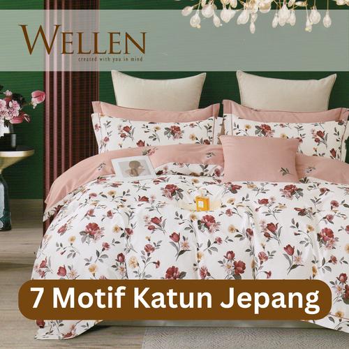 Promo WELLEN PREMIUM 100% Cotton (Katun) Blanket / Bed Cover - 7 Motif - Motif 1, King 180 Cicil ...