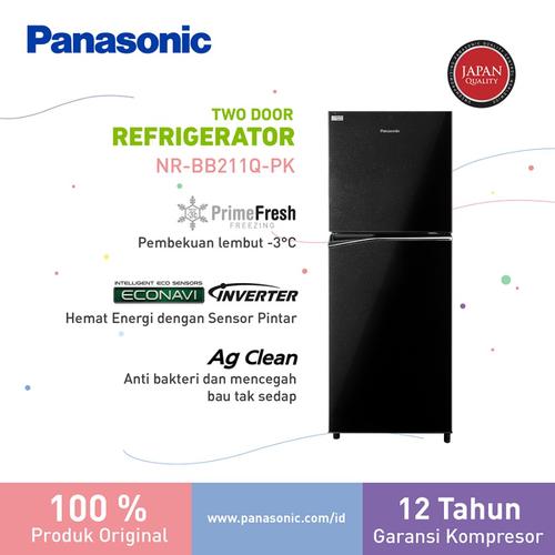 Jual Panasonic NR-BB211Q-PK Kulkas 2 Pintu Inverter Prime Fresh 210L ...