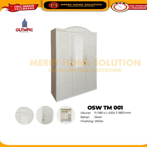 Jual lemari pakaian plat besi olympic OSW TM 001/gerobok minimalis 3 ...