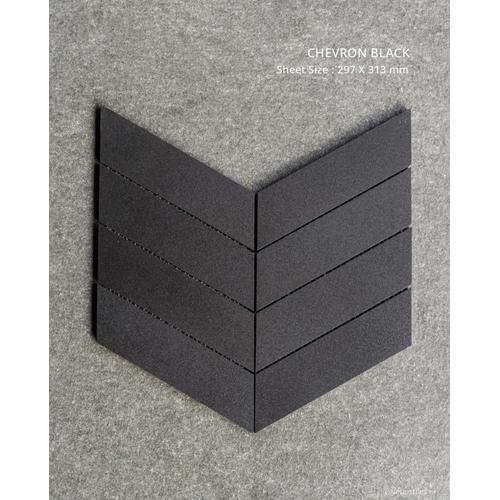 Jual Backsplash Tiles Type Chevron Black Matt - Venus Tiles - Kota ...