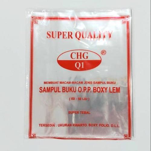 Jual Sampul Plastik OPP Lem CHG Boxy - Plastik Book Cover Isi 10 Lembar ...