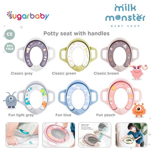 Jual Sugar baby Potty Seat With Handle and Splash Guard/Dudukan Toilet ...