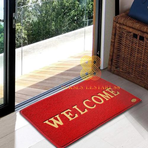 Promo Keset Karpet Anti Slip Welcome 60 x 90 PVC Mie Bihun - Merah ...