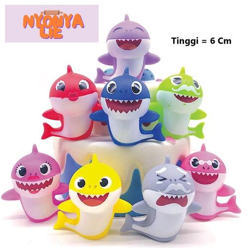 Jual CCA61 Topper Baby Shark Figure Hiasan Kue Ultah Ikan Hiu Mainan ...