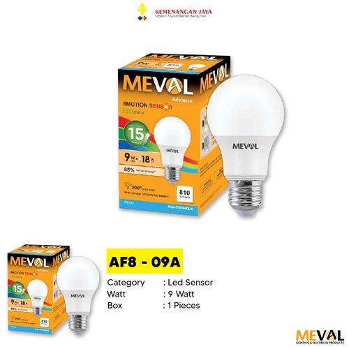 Jual LAMPU MEVAL / LED MOTION SENSOR AF8-09A / 9 WATT - Jakarta Pusat ...