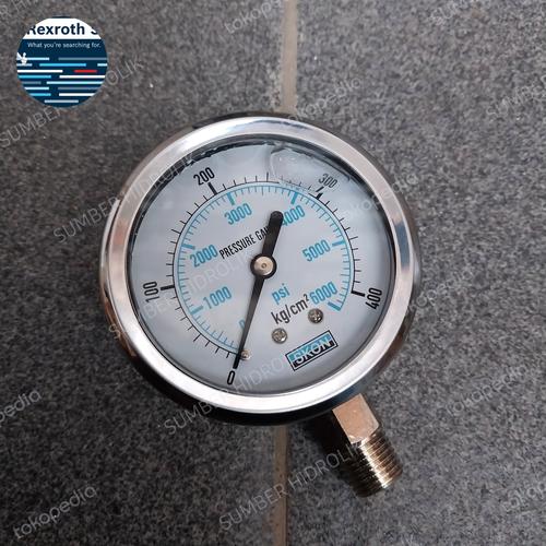 Jual PRESSURE GAUGE / MANOMETER 2,5" MERK SKON 400 BAR DRAT STAINLESS ...