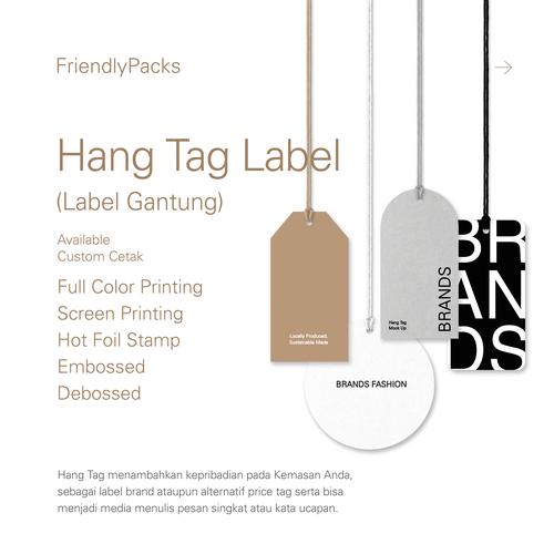 Jual Custom Cetak Desain Hang Tag Unik / Label Price Tag Pakaian ...