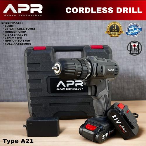 Jual Bor cordless APR JAPAN type A 21v mesin bor baterai multifungsi ...
