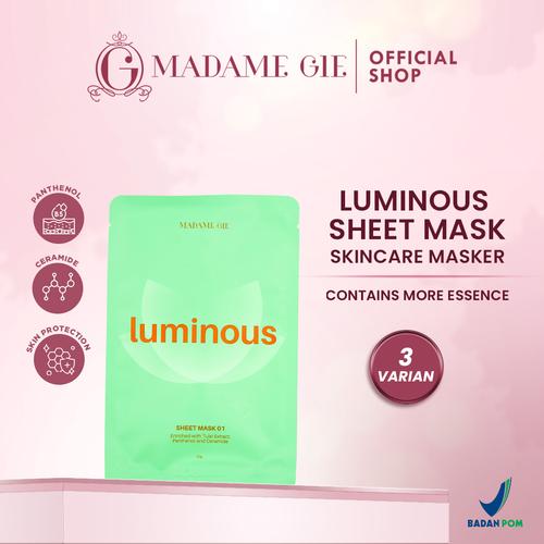 Promo Madame Gie Luminous Sheet Mask - Skincare Masker - Sheet Mask 03 ...