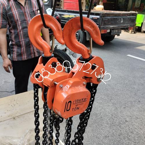 Jual chain block manual 10 ton x 10 meter weka takel alat angkut barang ...