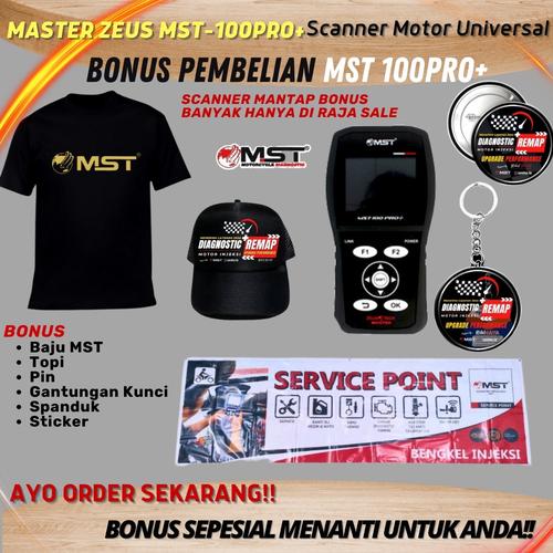 Promo Scanner Motor Injeksi Universal MASTER ZEUS MST 100 PRO PLUS ...