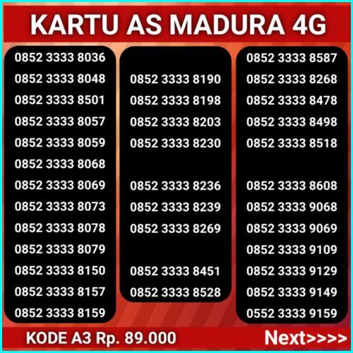 Jual Kartu As Madura Cantik Perdana Telkomsel 4G Rapi Eceran - kode a2 ...
