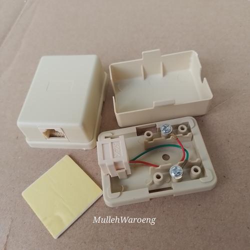 Jual ROSET TELEPON BOX TELEPHONE KANTOR RG 11 1 LINE SINGLE 4 PIN RG11 ...