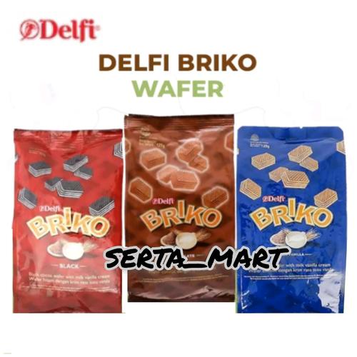Jual Delfi Briko Wafer Pouch 95gr - Wafer Briko Chocolate / Black ...