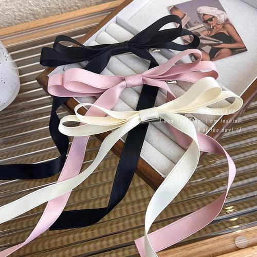 Jual DOUBLE LAYER BOW RIBBON HAIRCLIP JEPIT JEPITAN RAMBUT PITA PANJANG ...