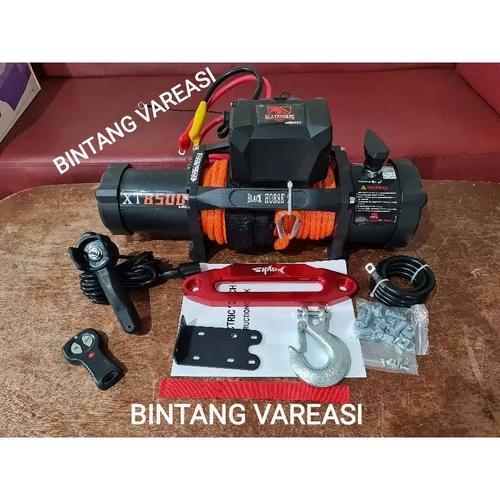 Jual WINCH BLACK HORSE GEN 2 8500 LBS TALI PLASMA SYNTHETIC ROPE 12 ...