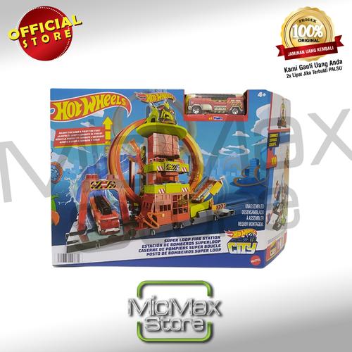Promo Hot Wheels HotWheels City Super Loop Fire Station Playset HKX41 ...