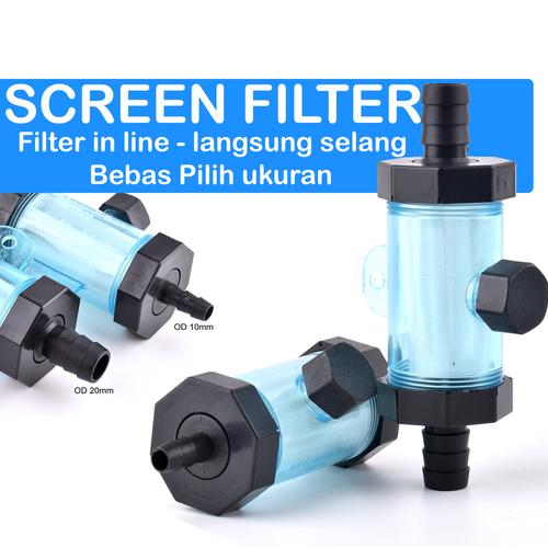 Jual Screen Filter Model langsung ke Selang PE 3/8 atau Selang Serat 5/ ...