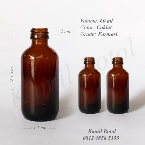 Jual Botol Coklat 60 ML / Botol Farmasi Lengkap Tutup Dan Segel - Tanpa Tutup, Label RDL - Kota ...