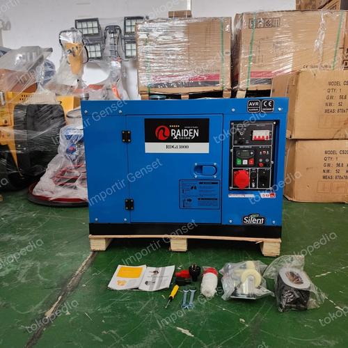 Jual Genset Silent 10 kva Raiden double voltage 1 phase & 3 phase Solar ...