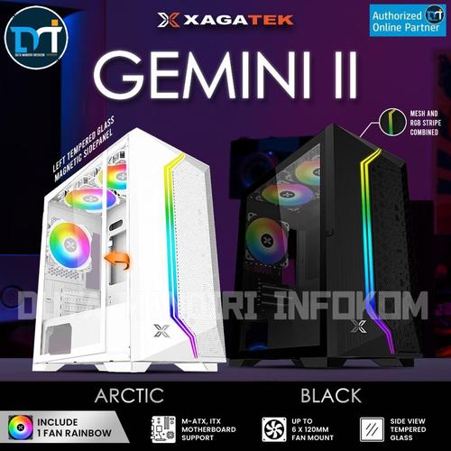 Promo Xagatek GEMINI II - Tempered Glass m-ATX Gaming Case I Xigmatek ...