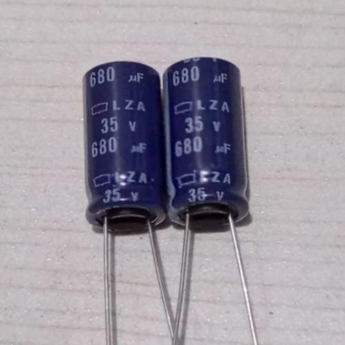 Jual elco elko kapasitor capacitor 680uf 680 uf 35v 35volt 35 volt ...