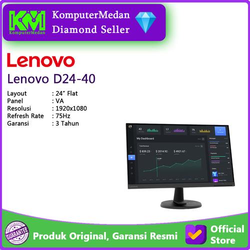 Promo Monitor LED LENOVO D24-40 (Full HD/VA/4ms/75hz/VGA/Bezelles) Cicil 0% 3x - Kota Medan ...
