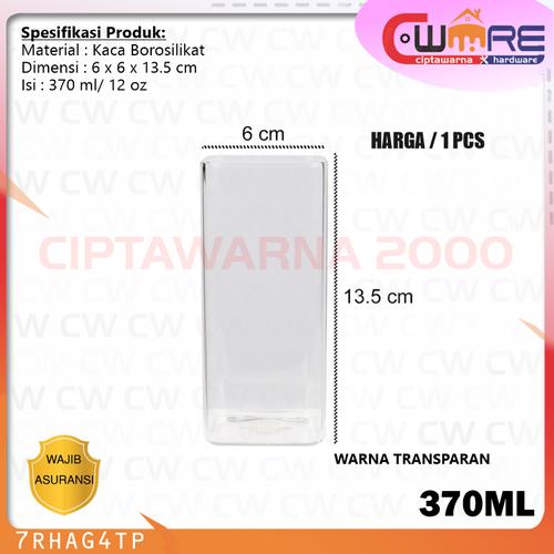 Promo One Two Cups Gelas cangkir minuman borosilicate kaca glass 370ml - BDB - TANPA BUBBLE ...