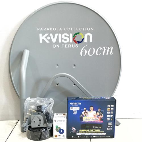 Jual Parabola Kvision 60 cm Full Set + 1 Pcs Receiver Gardiner Upin ...