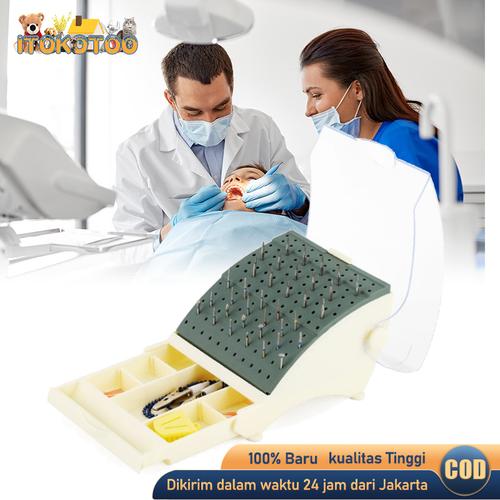 Jual Dental Bur Holder Tempat 142 Lubang Kotak Holder Mata Bor Gigi ...