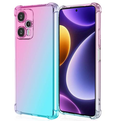 Promo Shock Gradient Case Xiaomi Poco F5 5G - Rainbow Clear Soft Casing ...