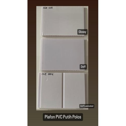 Jual Plafon PVC Putih Polos Doff, Glossy & Putih Polos Doff Laminated ...