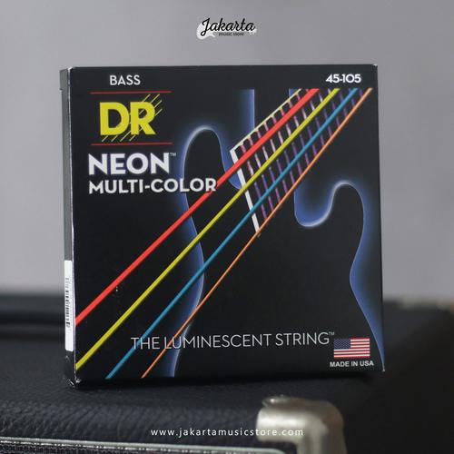 Jual DR Neon Multi Color 45-105 Coated Bass Strings USA / Senar Anti ...