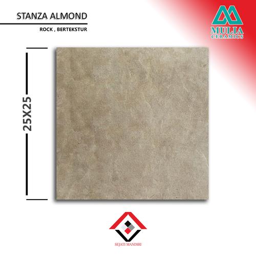 Jual keramik kamar mandi 25x25 - motif batu alam - mulia stanza almond ...