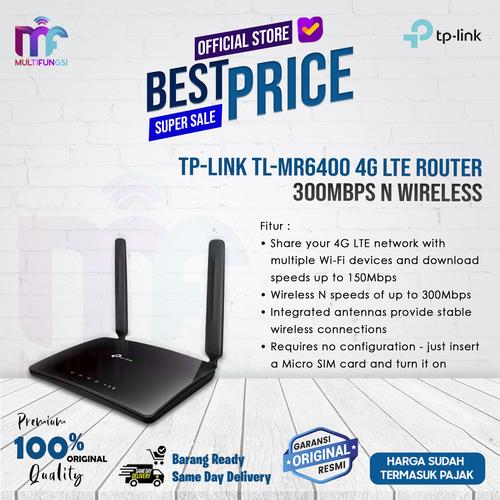 Promo TP-LINK TL-MR6400 Wireless N 4G LTE Router TPLINK Garansi Resmi ...