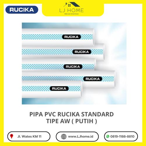 Jual PIPA PVC RUCIKA STANDARD TIPE AW ( PUTIH ) - 1/2 - Kab. Bantul ...