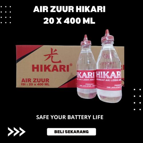 Jual Air zuur Hikari 400 ml | Air Kelistrikan Untuk Aki Baru - Jernih ...