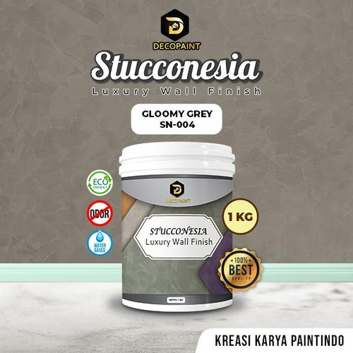 Promo Stucco Paint Gloomy Grey 1Kg | Stucconesia Cement Look | Cat ...