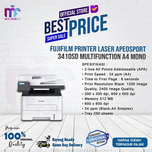 Promo Fujifilm Printer Laser ApeosPort 3410SD Multifunction A4 Mono ...