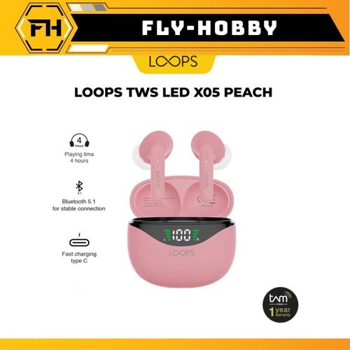 Jual LOOPS TWS LED X05 - Peach - Jakarta Pusat - DJI FLY-HOBBY | Tokopedia