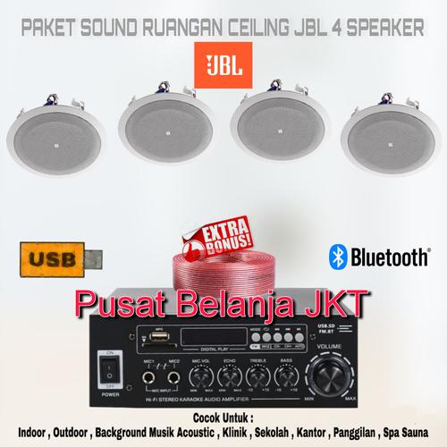 Jual PAKET SOUND RUANGAN INDOOR SPEAKER PLAFON CEILING JBL 8 INCH 4 ...