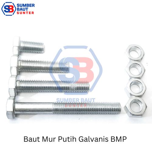 Jual M8x70 Baut Mur Hexagon Putih BMP Hex 8x70 Kunci 13 Galvanis - Jakarta Utara - Sumber Baut ...