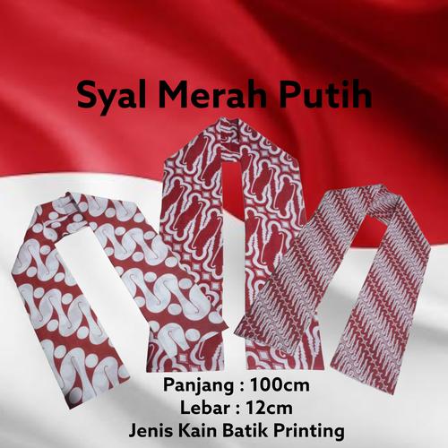 Jual Syal Selendang Batik Merah Putih Perlengkapan Agustusan - Jakarta ...