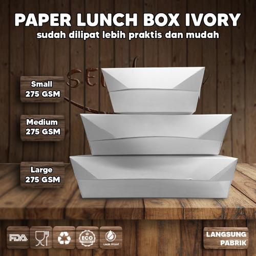 Jual KOTAK LUNCH BOX PAPER PUTIH | PAPER LUNCH BOX IVORY TEBAL - SPE ...