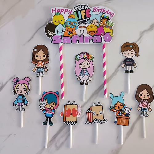 Jual topper cake toca boca /hiasan kue toca life / topoer tocaworld ...