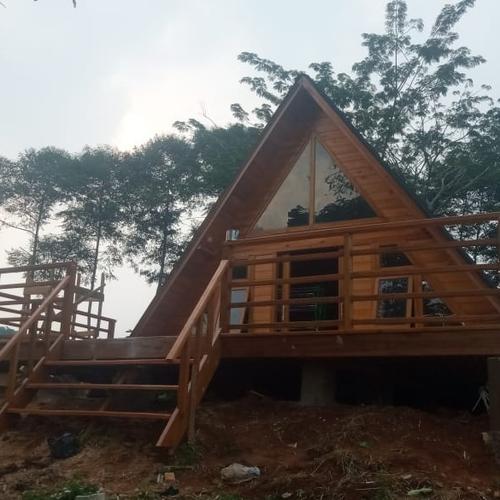Jual Rumah Kayu Segitiga dengan Mezzanine kamar - Kab. Bogor - PT. WRK ...