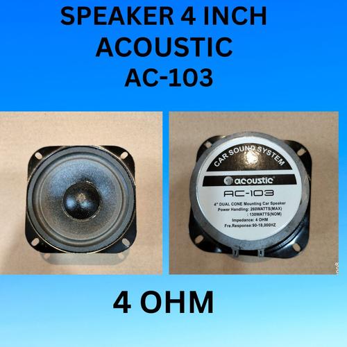 Jual Speaker Woofer ACOUSTIC AC-103 4" 260 Watt Speaker Middle Mobil ...