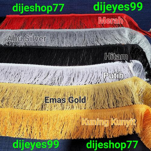 Jual Renda Rumbai 6 cm / Rumbai emas 6cm / rumbai halus sisir renda ...
