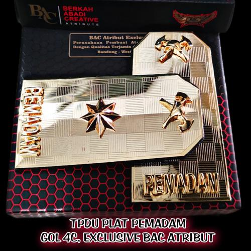 Jual pangkat pdu damkar pemadam plat gol 4c exclusive BAC atribut - Kab ...
