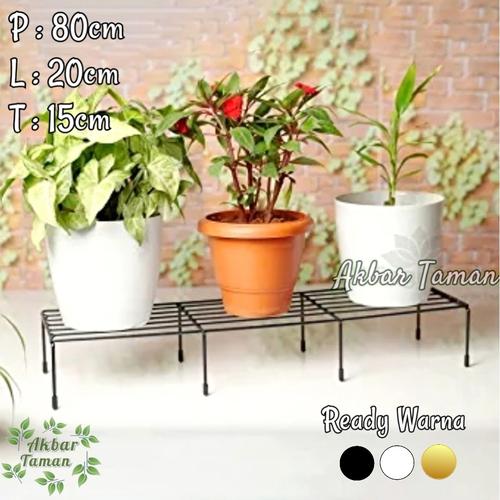 Jual Dudukan Pot Bunga Besi / Rak Pot Panjang Besi Model Panjang 80cm ...